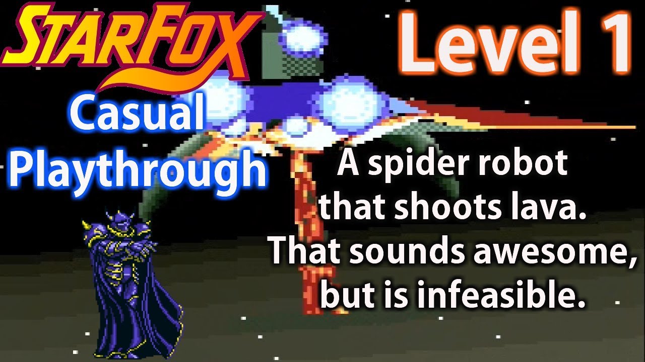 Lava Shooting Spiders | Star Fox (SNES) Level 1 Path | Lord Bojacx ...