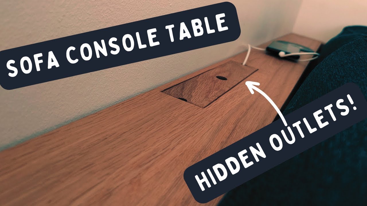 Making a console table with hidden outlets! - Upcycling - - YouTube