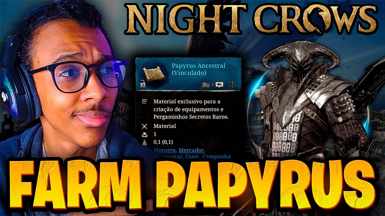 Nova forma de conseguir PAPYRUS no NIGHT CROWS | APROVEITE 100% DO ...
