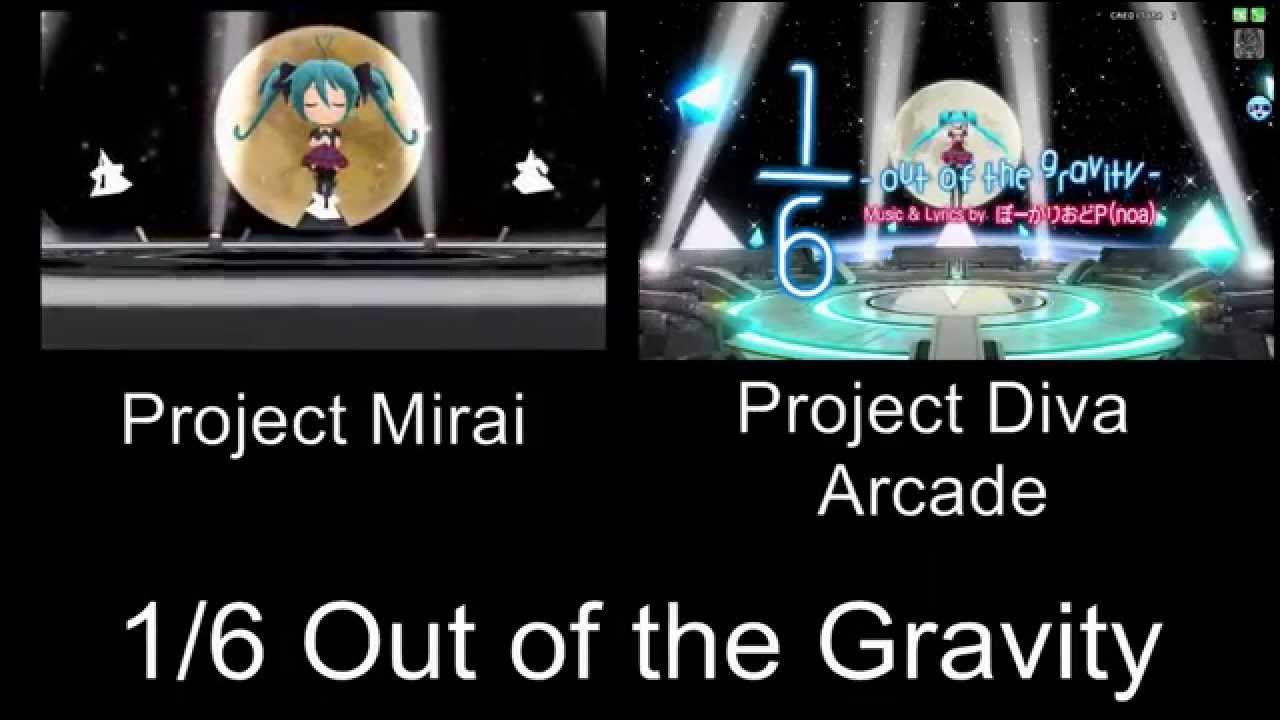 Project Mirai 1/6 Out of the Gravity PV Comparison 3DS Arcade - YouTube