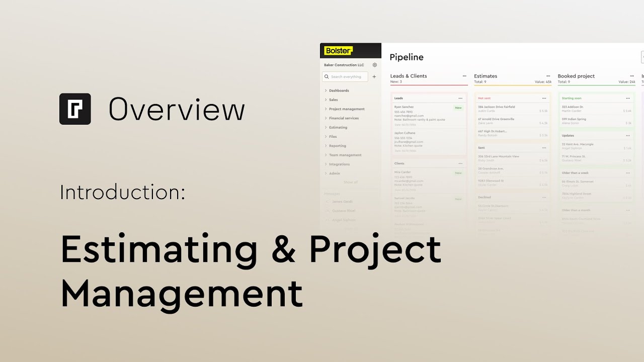 Getting started using Bolster - Best Construction Estimating Software - YouTube