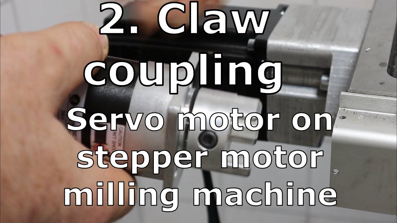 Servo on stepper motor ZX-45. 2 Claw coupling - YouTube