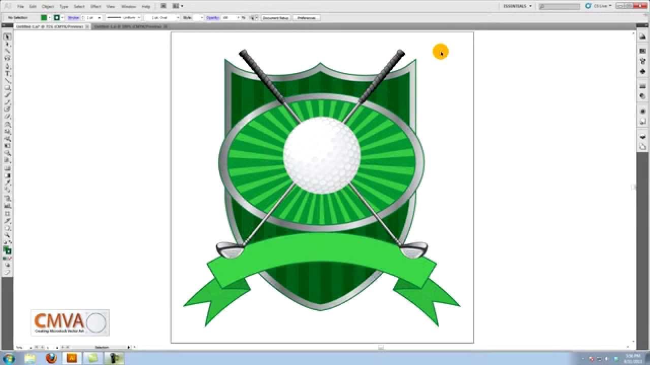 Step-By-Step: Golf Design In Adobe Illustrator - YouTube