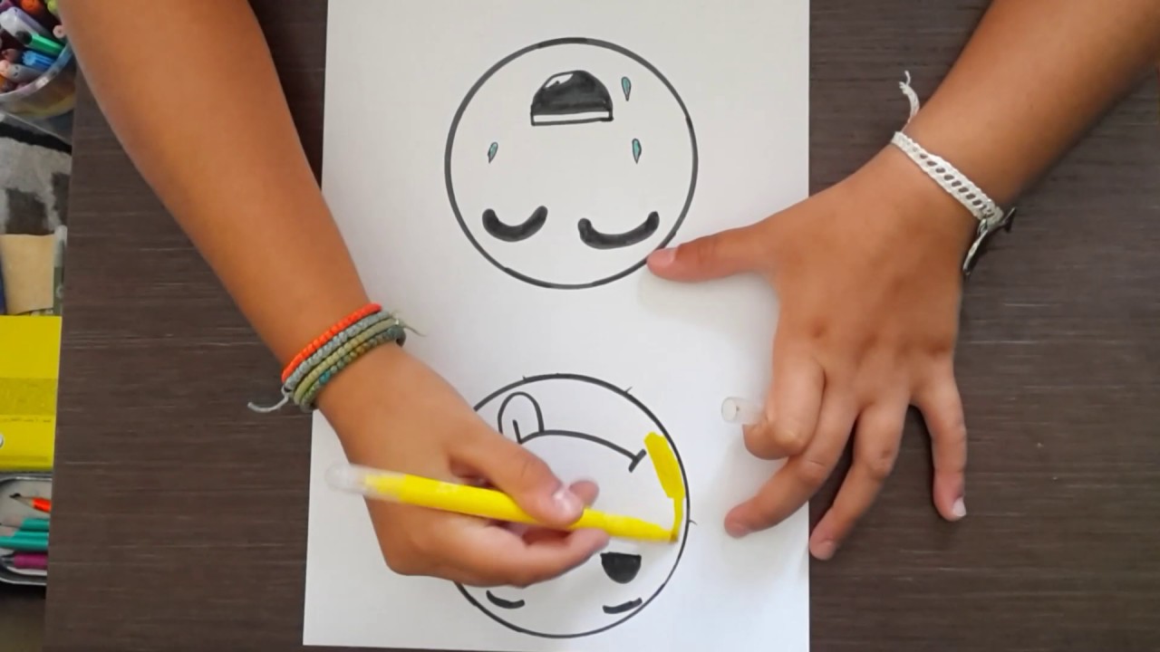 Πώς να ζωγραφίσω emoji 😛😂 - YouTube