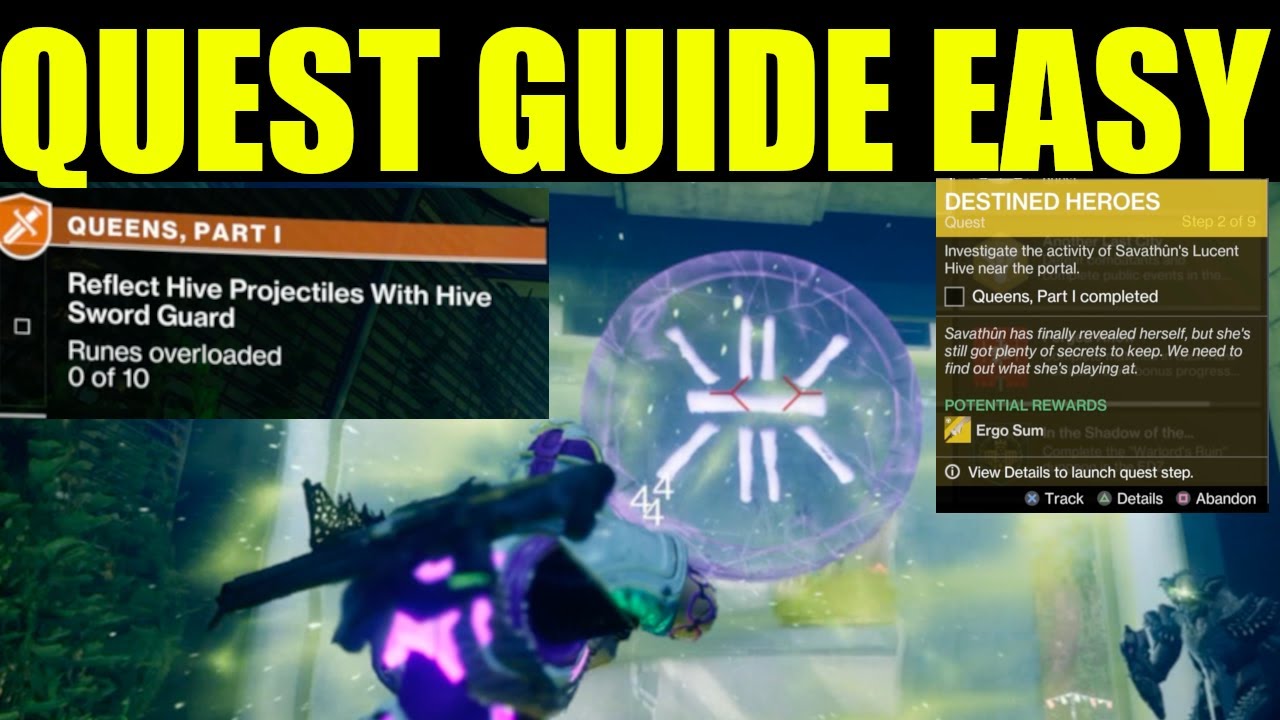 How to "Reflect hive projectiles with hive sword guard" Destiny 2 | The queens Part 1 ...