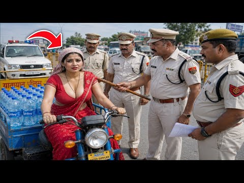 DM मैडम पानी बेचने वाली का भेष बनाकर नाके पर पहुंची इंस्पेक्टर ने आम महिला समझ कर चालान कर दिया फिर