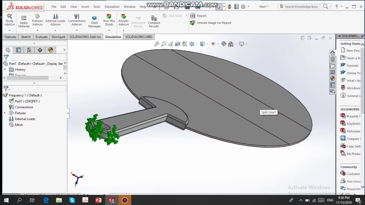 การวิเคราะห์ Mode shape ด้วย Solidworks stimulation - YouTube