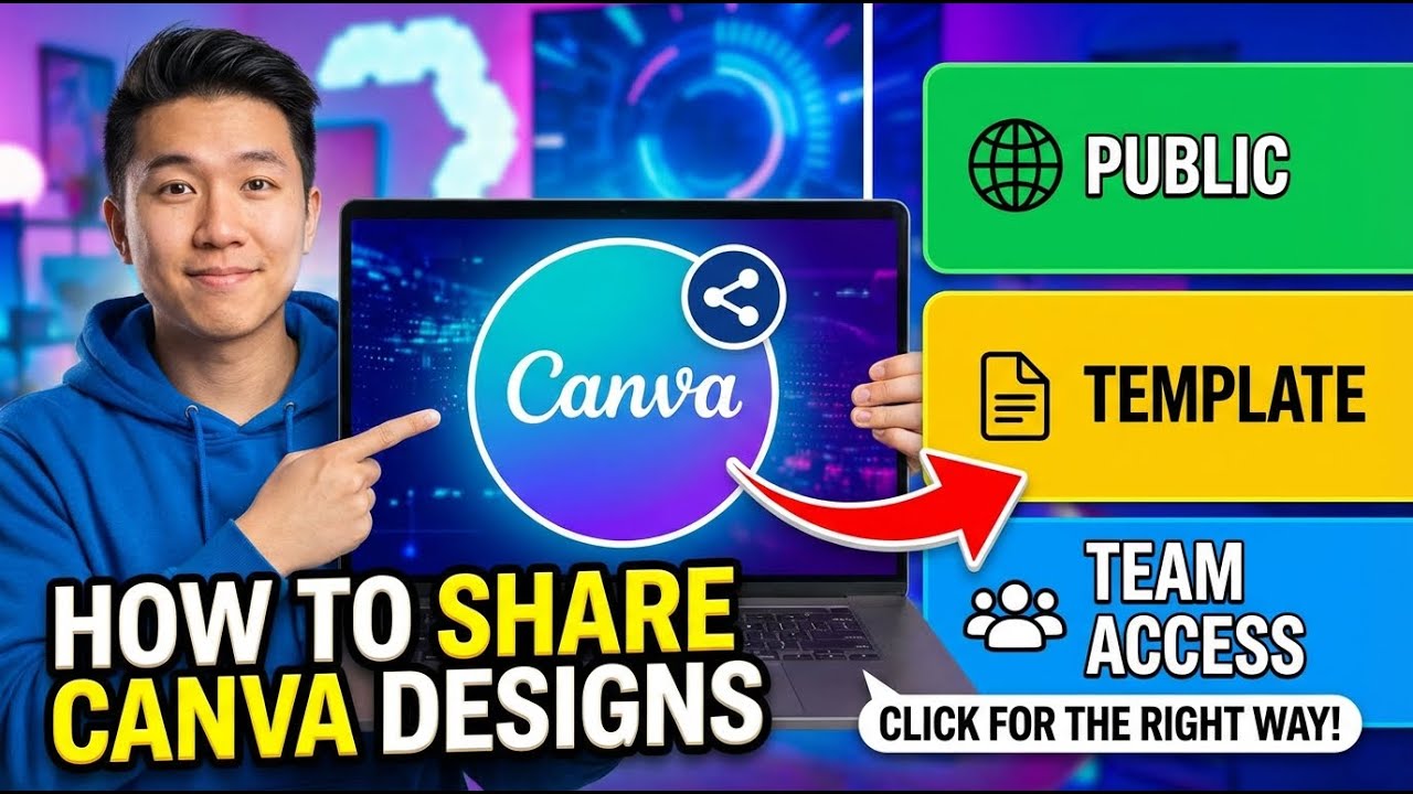 How to Share Canva Designs the Right Way 🔗 | Public, Template & Team ...