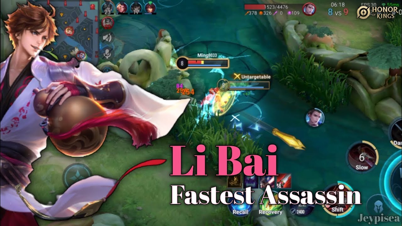 Fastest Assassin in HOK! [ Li Bai Gameplay + Build ] Honor of Kings ...