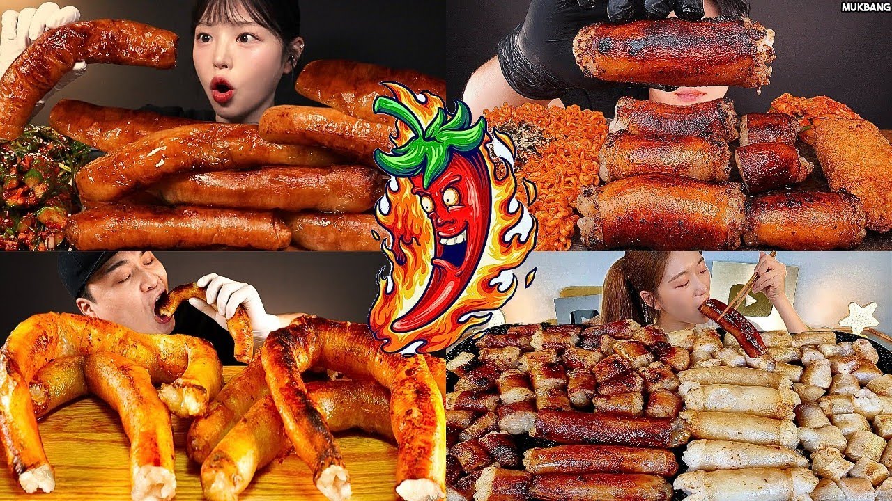🔥 DAECHANG Mukbang | Spicy Grilled Beef Intestines Feast with Crunchy ...