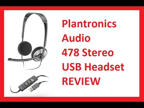 USB Headset With Microphone Review - Plantronics Audio 478 Stereo - YouTube