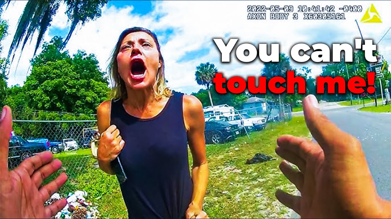 When Karen Caught Taunting Police After Snooping! - YouTube