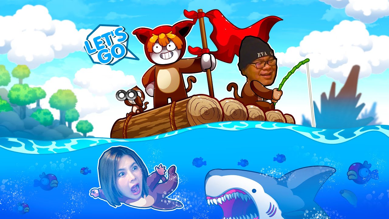 เป็นลิงเอาชีวิตรอดในแพกลางน้ำ | Monkey Raft Roblox - YouTube