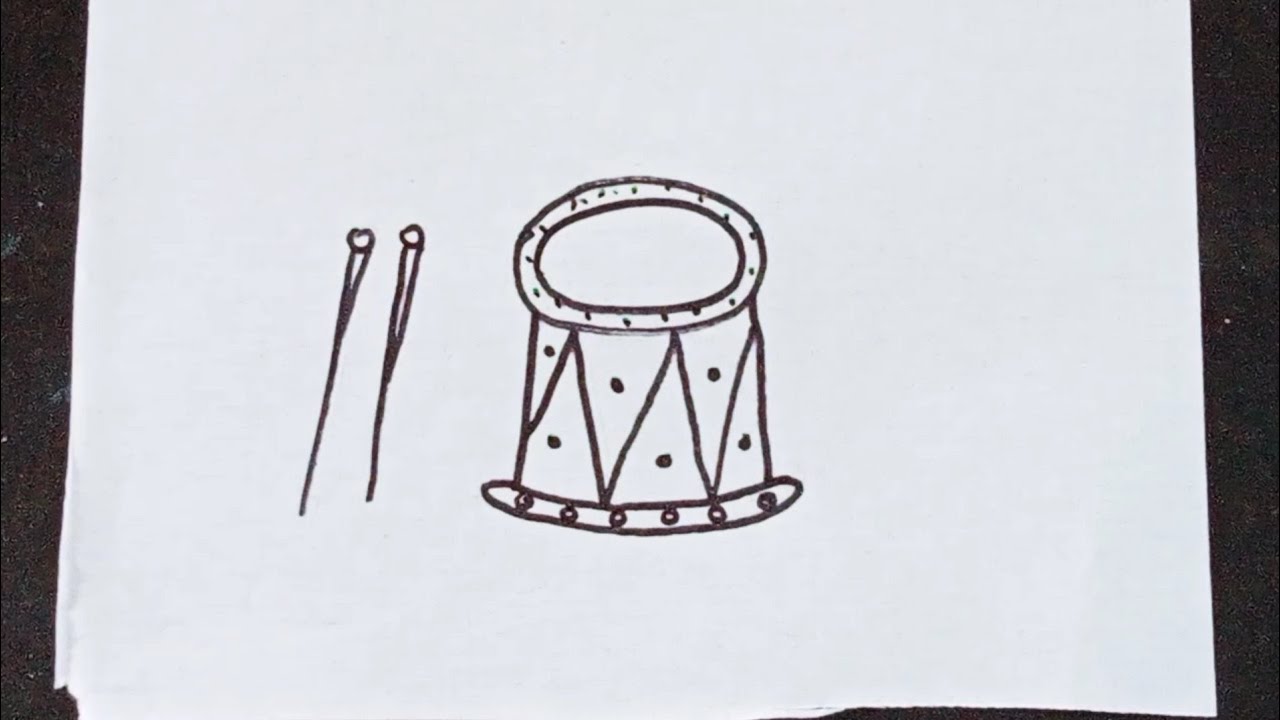 How to Draw Tabala (Musical Instrument ) in Very Easy Method - YouTube