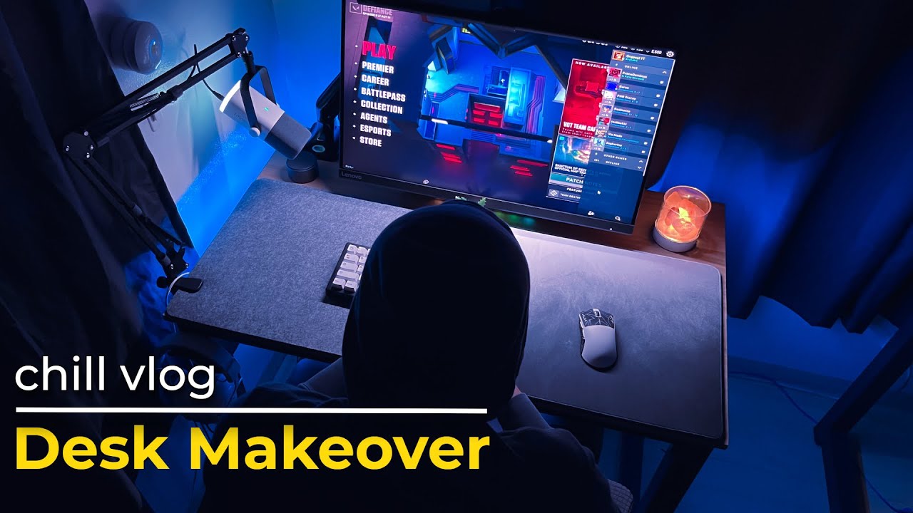 Gaming vlog | 🎮 Desk Setup Makeover ft. FiFine AM8 - YouTube