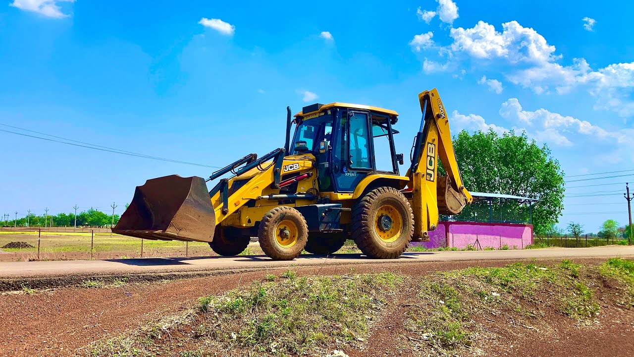 Jcb Backhoe Going To Filling Water Tank Base | Jcb Working video ...