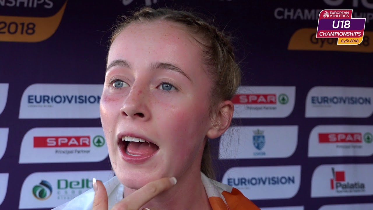 Sarah Healy (IRL) after winning Gold in the 1500m - YouTube