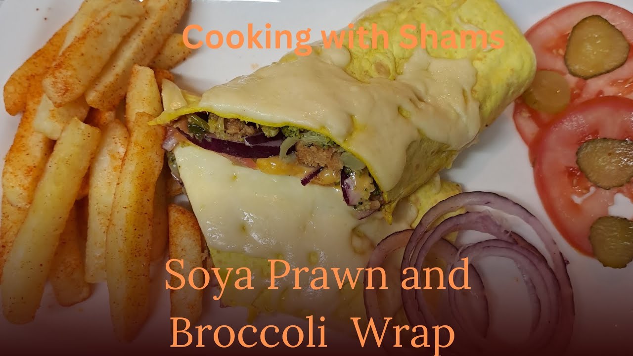 Simple Soya Prawn and Broccoli Wrap 🥦 - YouTube