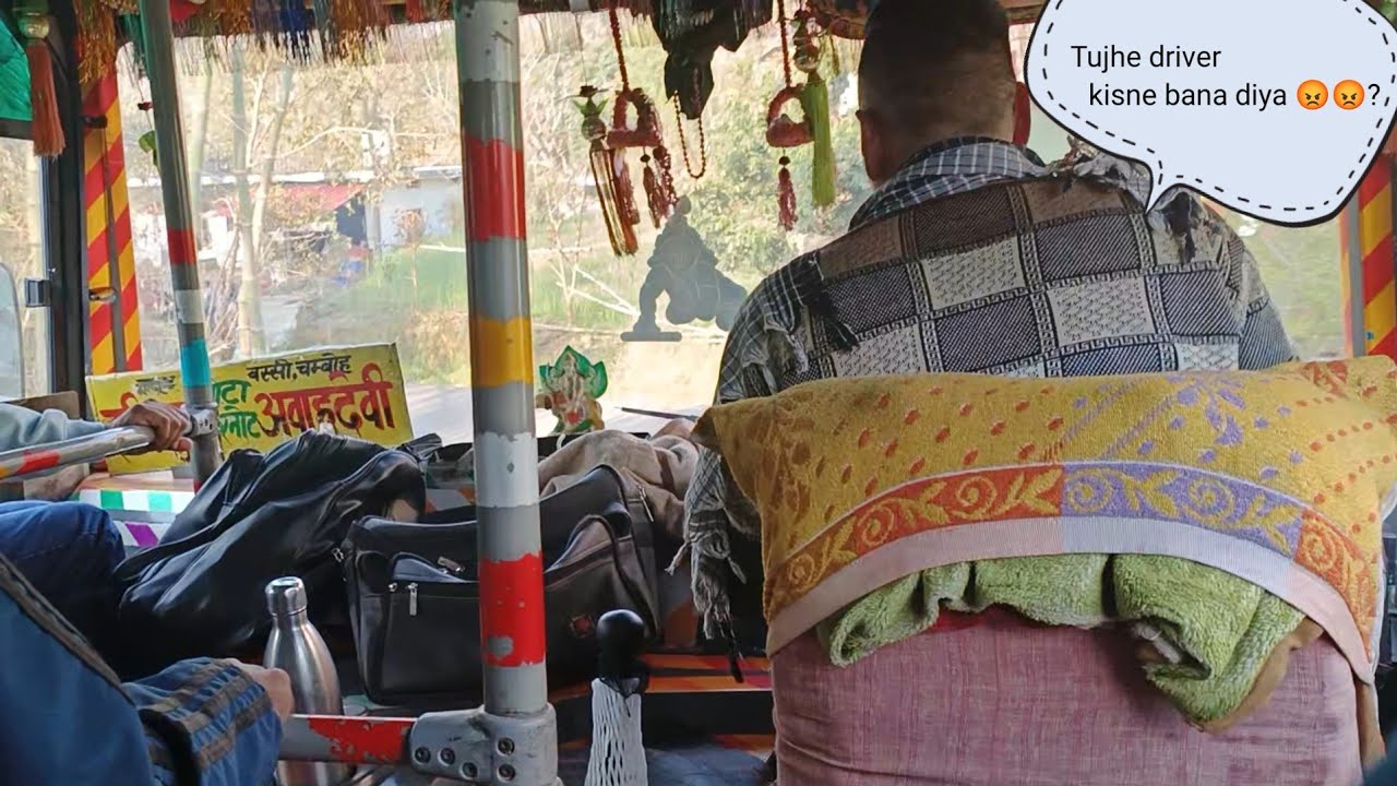 Bus Driver angry and frustrated on single Lane road 😡 | HRTC Bus ...