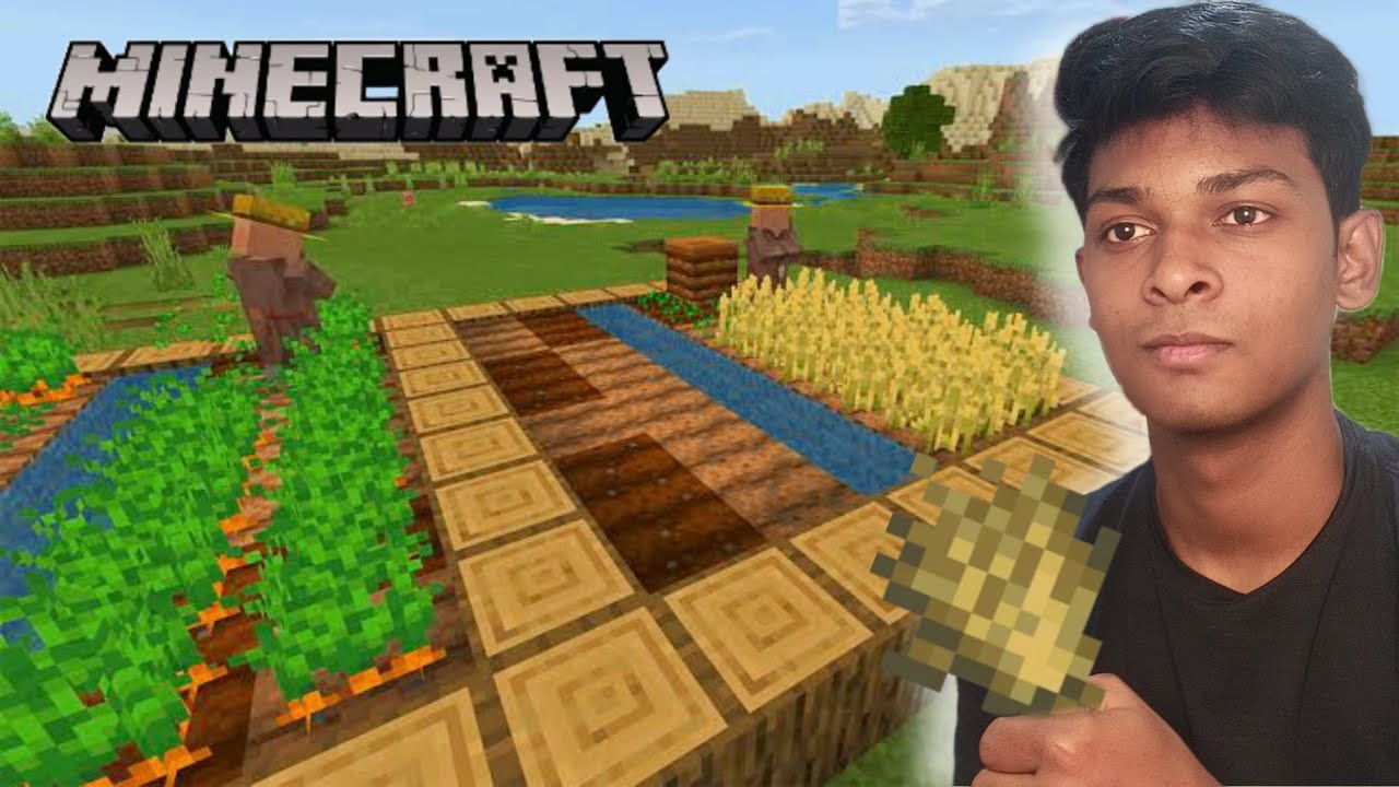 Making WHEAT Farm in MINECRAFT - YouTube