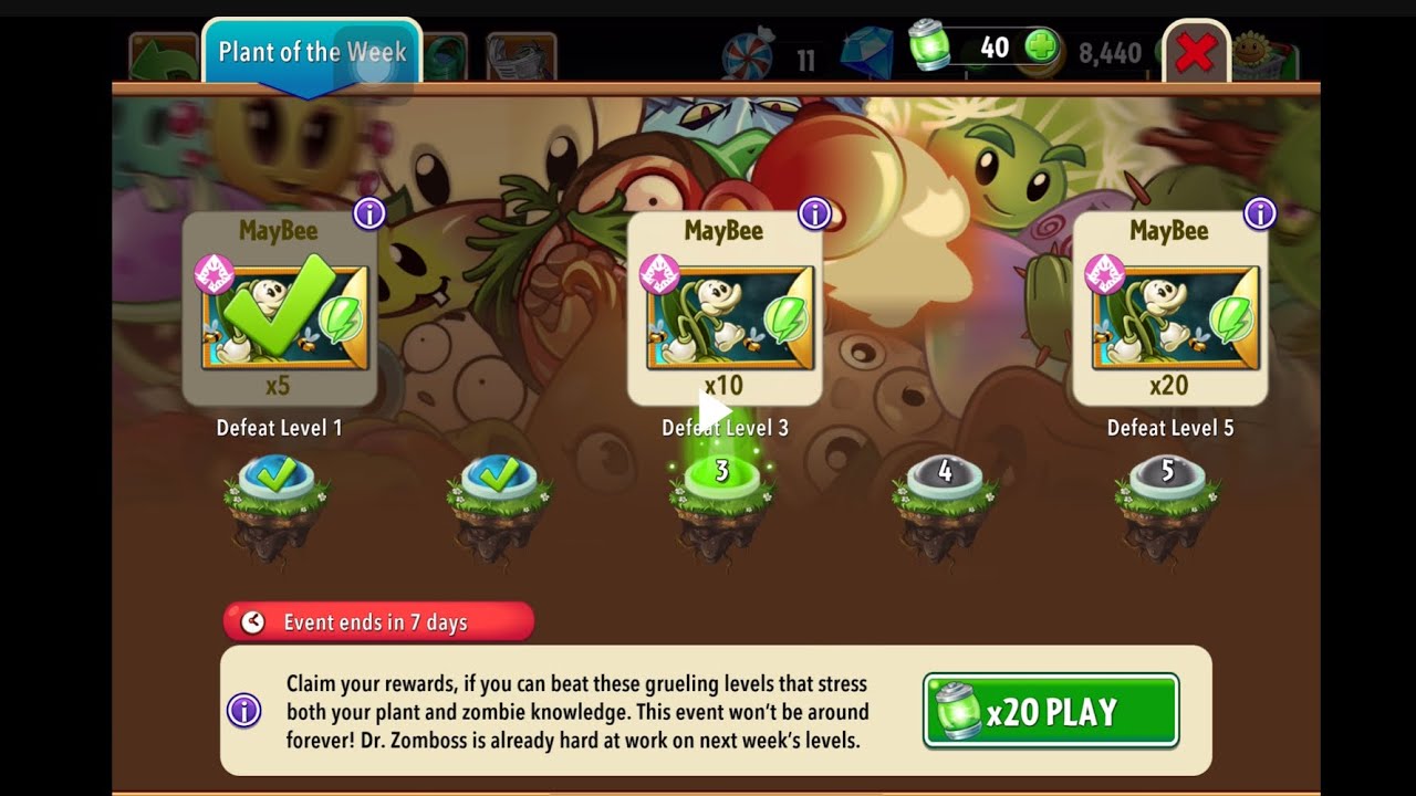 (NEW) Plant of the Week MayBee Part 2 PvZ2 - YouTube