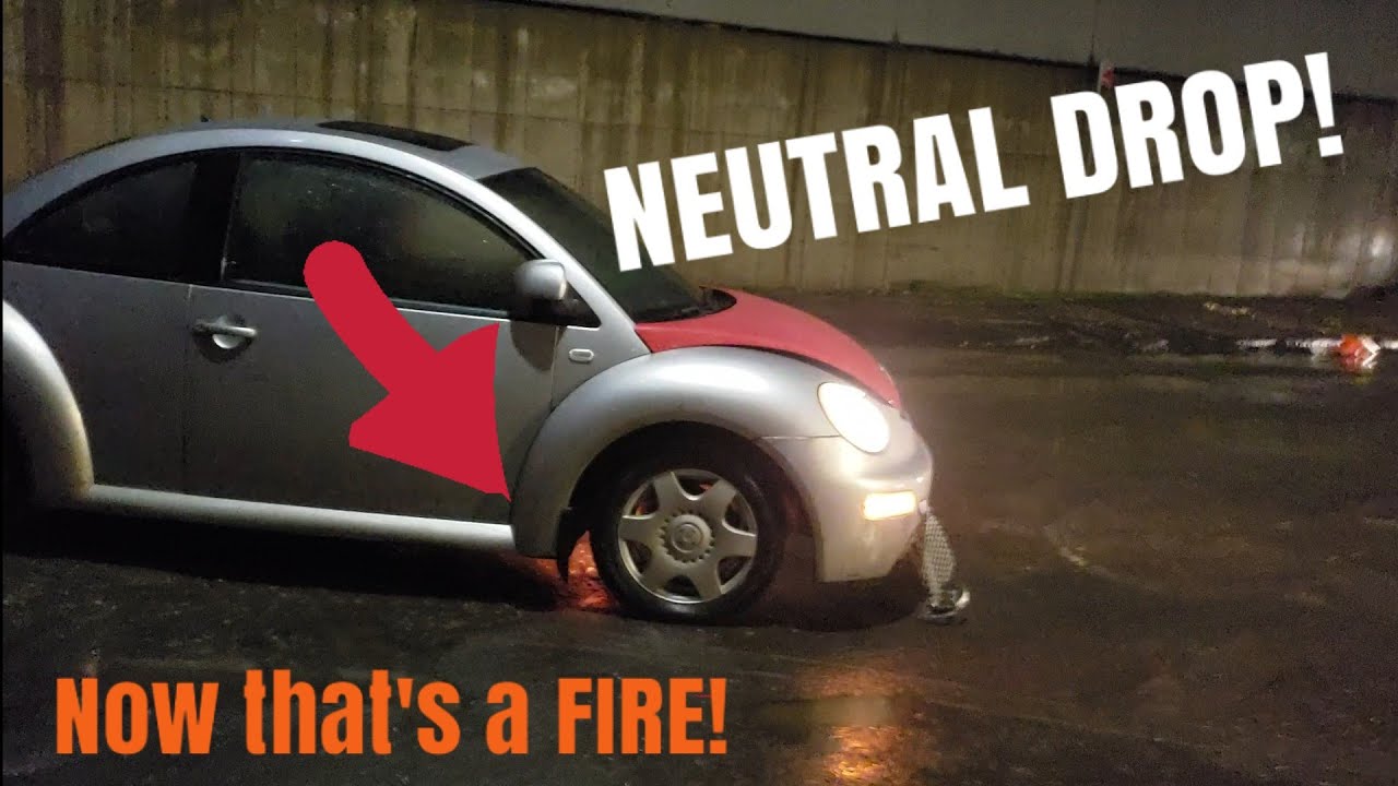 NEUTRAL DROP! Punch Buggy Got Punched By Stuntman! Sparks From Exhaust ...