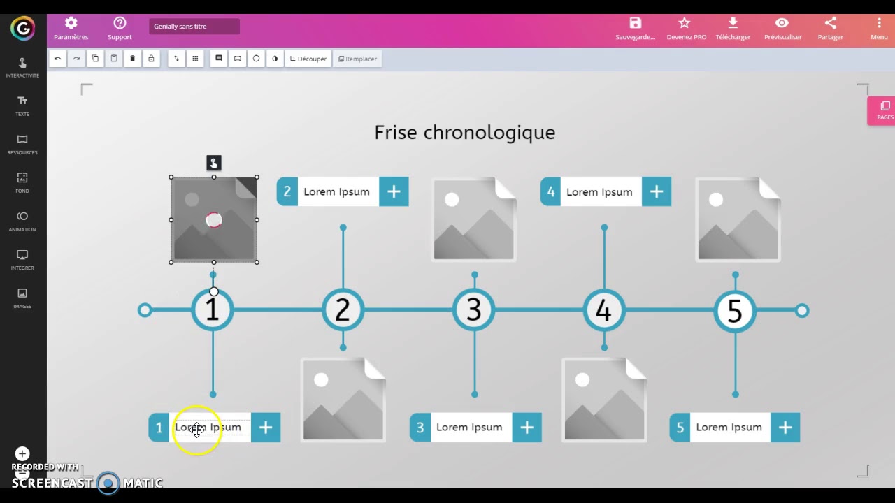 Tutoriel frise chronologique genially - YouTube