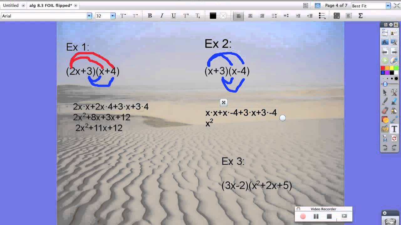 Algebra Multiplying Binomials flipped.mov - YouTube