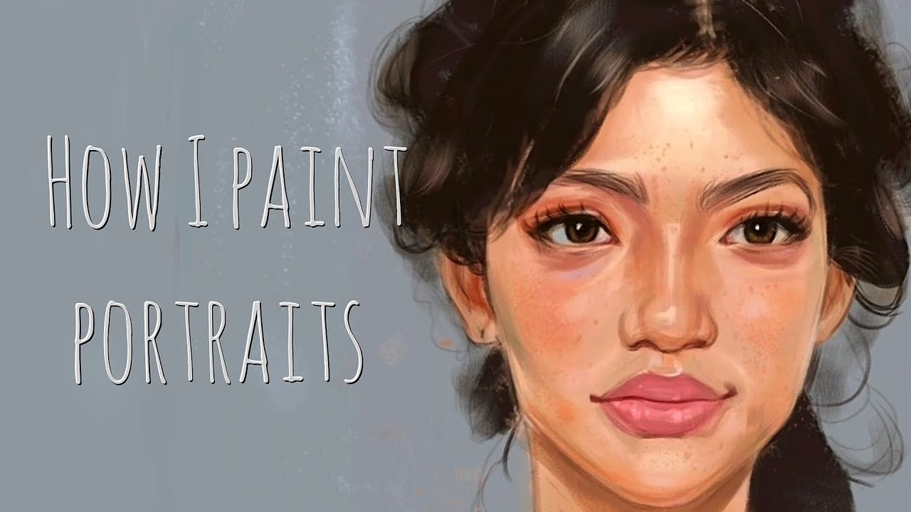 How to draw portraits, my digital painting process - YouTube