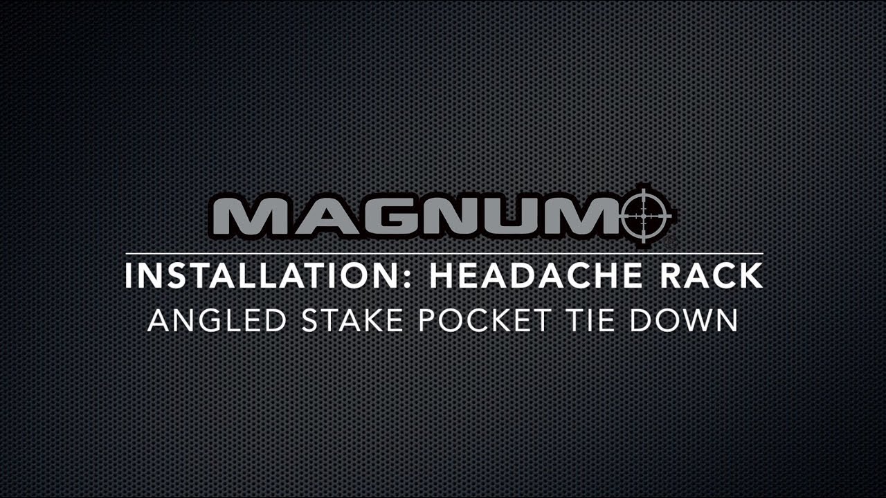 Magnum: Installation - Headache Rack - Angled Stake Pocket - YouTube