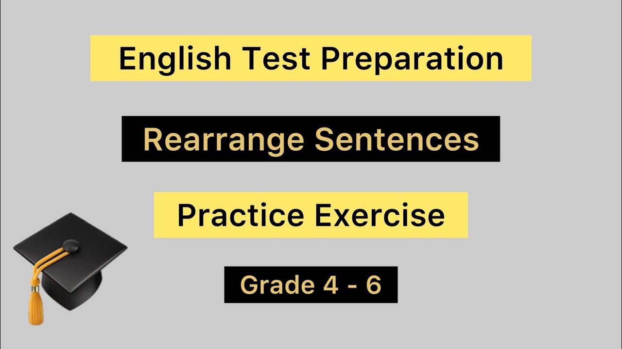 English | Rearrange Sentences in English | Practice | Exercise | Grade ...