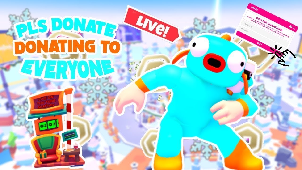 DONATING TO VIEWERS | 🔴ROBLOX PLS DONATE LIVE🔴 | 1 ROBUX = 10 SECONDS ...