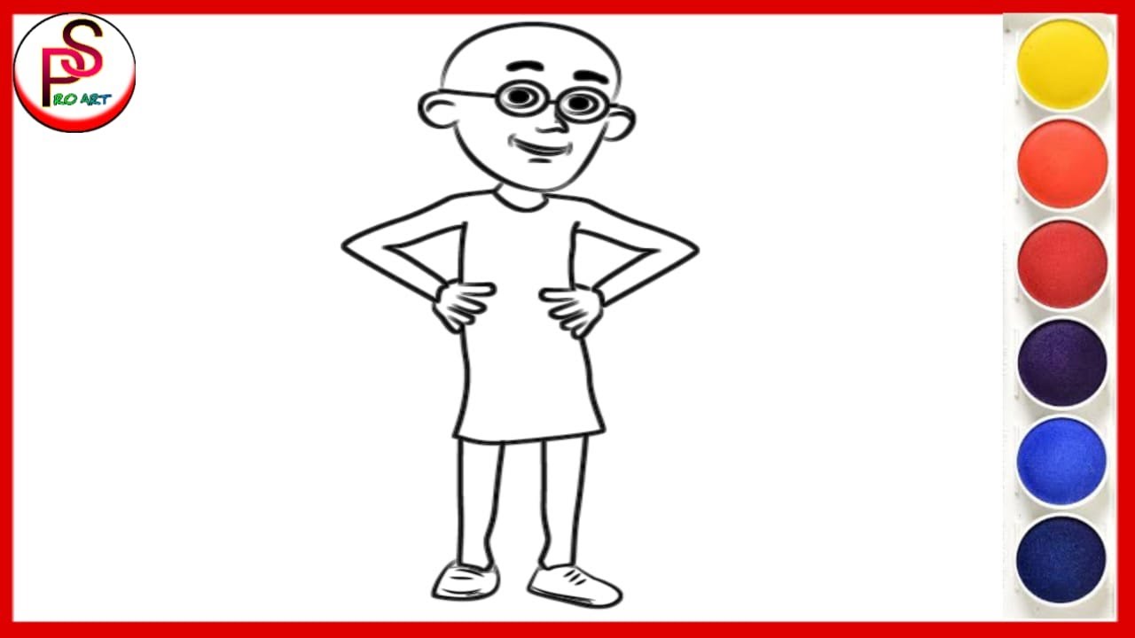 How to draw patlu | How to Draw Patlu from Motu Patlu step by step ...