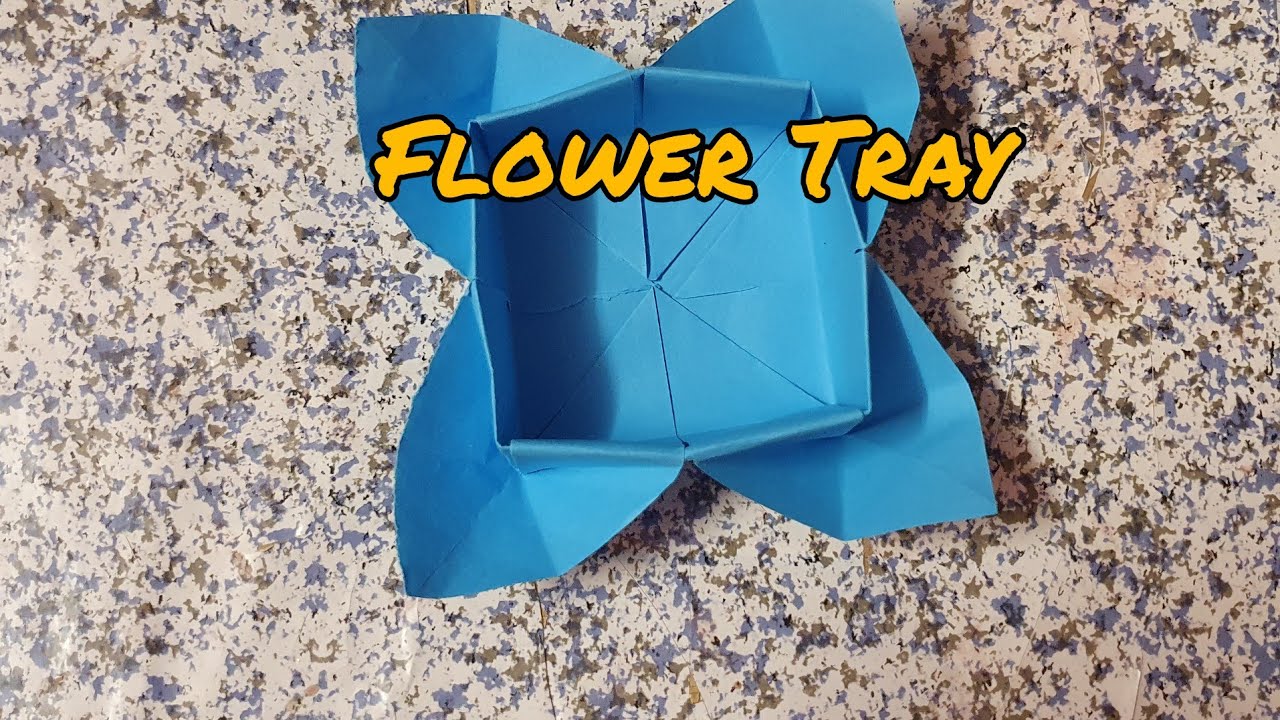 Origami paper flower tray tutorial@nesaifabepare9032 - YouTube