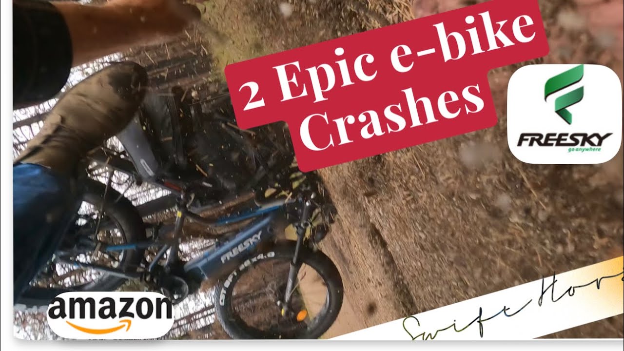2 crazy bike crashes Electric Fat Tire FreeSky 1000 Watt Swift Horse stands up to whatever dish ...
