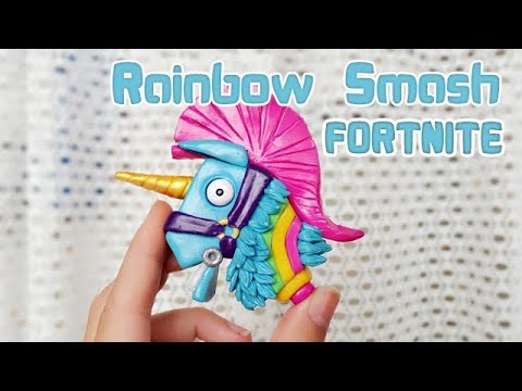 DIY - Imán de Rainbow Smash ( Fortnite Battle Royale ) - Polymer Clay ...