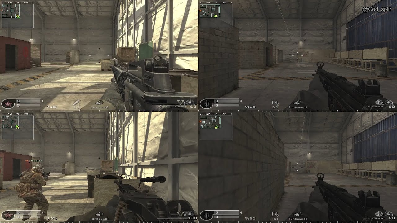 Call of Duty 4 Modern Warfare Splitscreen PC Preview - YouTube