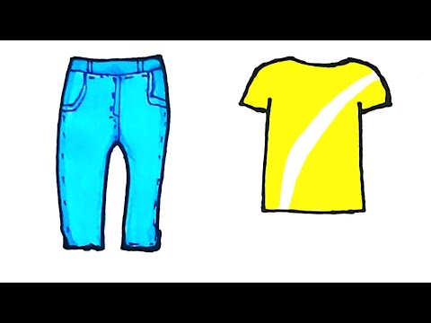 Learn how to draw clothes and paint|Recognize colors. - YouTube