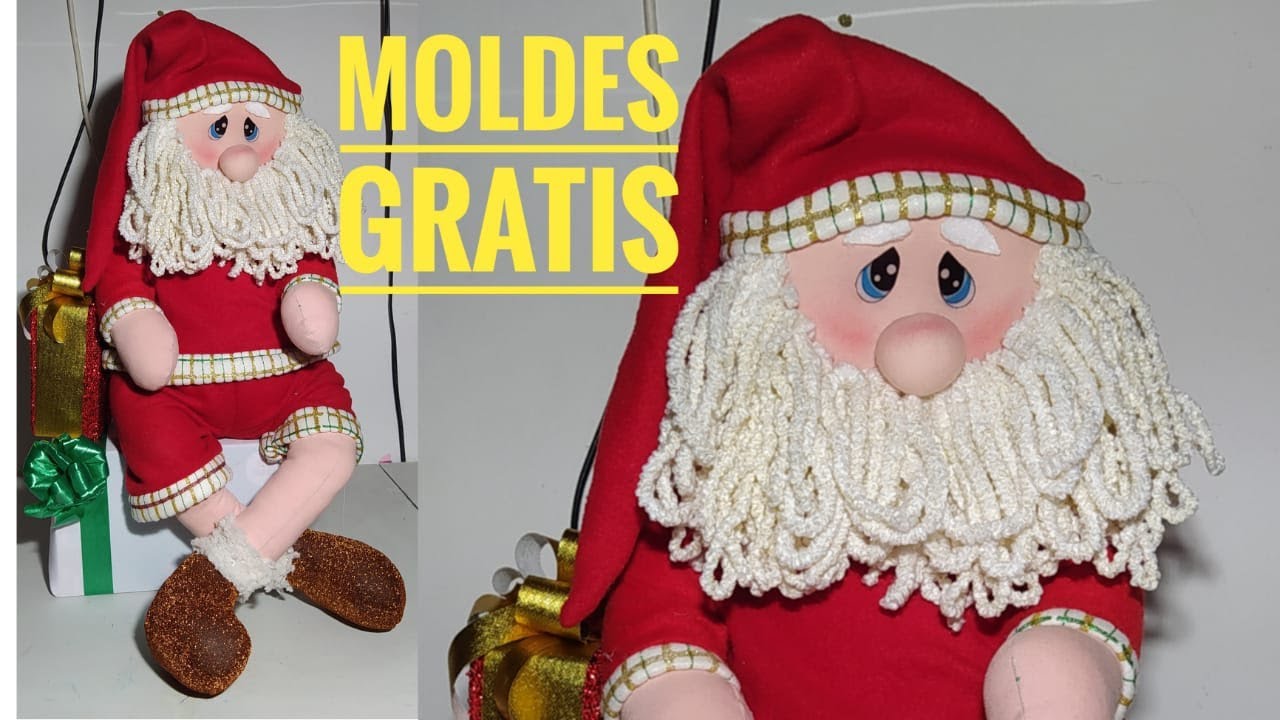 🔴Santa Sentado; Moldes Gratis, / Viejito Pascuero/ Colacho/ San Nicolas ...