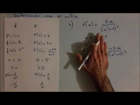 Rechercher une primitive d'une fonction de la forme u' sur u² - YouTube