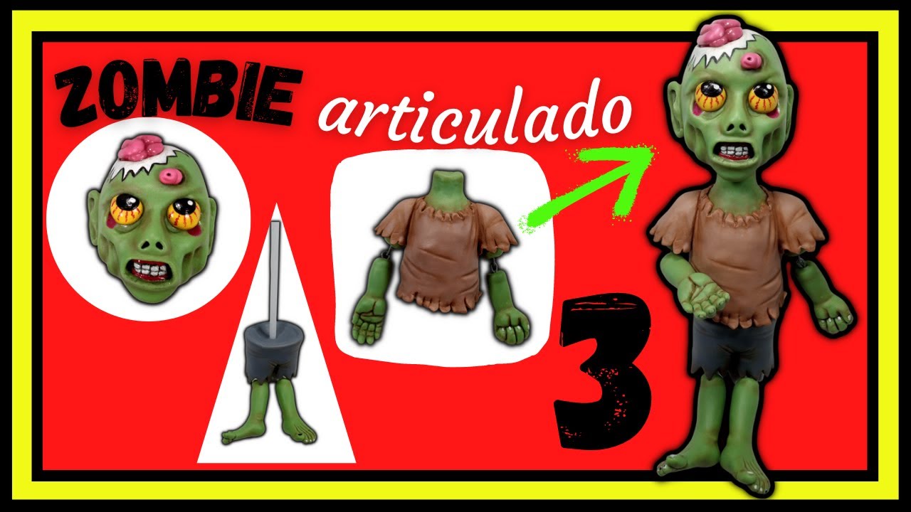 ️ How to make an articulated/jointed ZOMBIE 🧟 (Stackable/Detachable ...