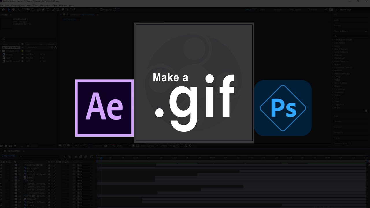 Make Animated Gifs In After Effects or Photoshop - YouTube