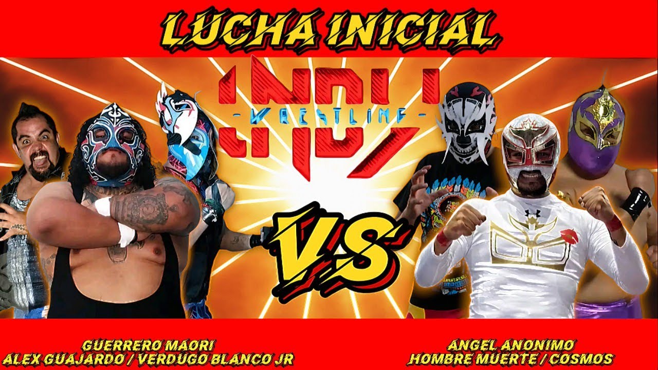 HOMBRE MUERTE, ANGEL ANONIMO Y COSMOS VS ALEX GUAJARDO, GUERRERO MAORI ...