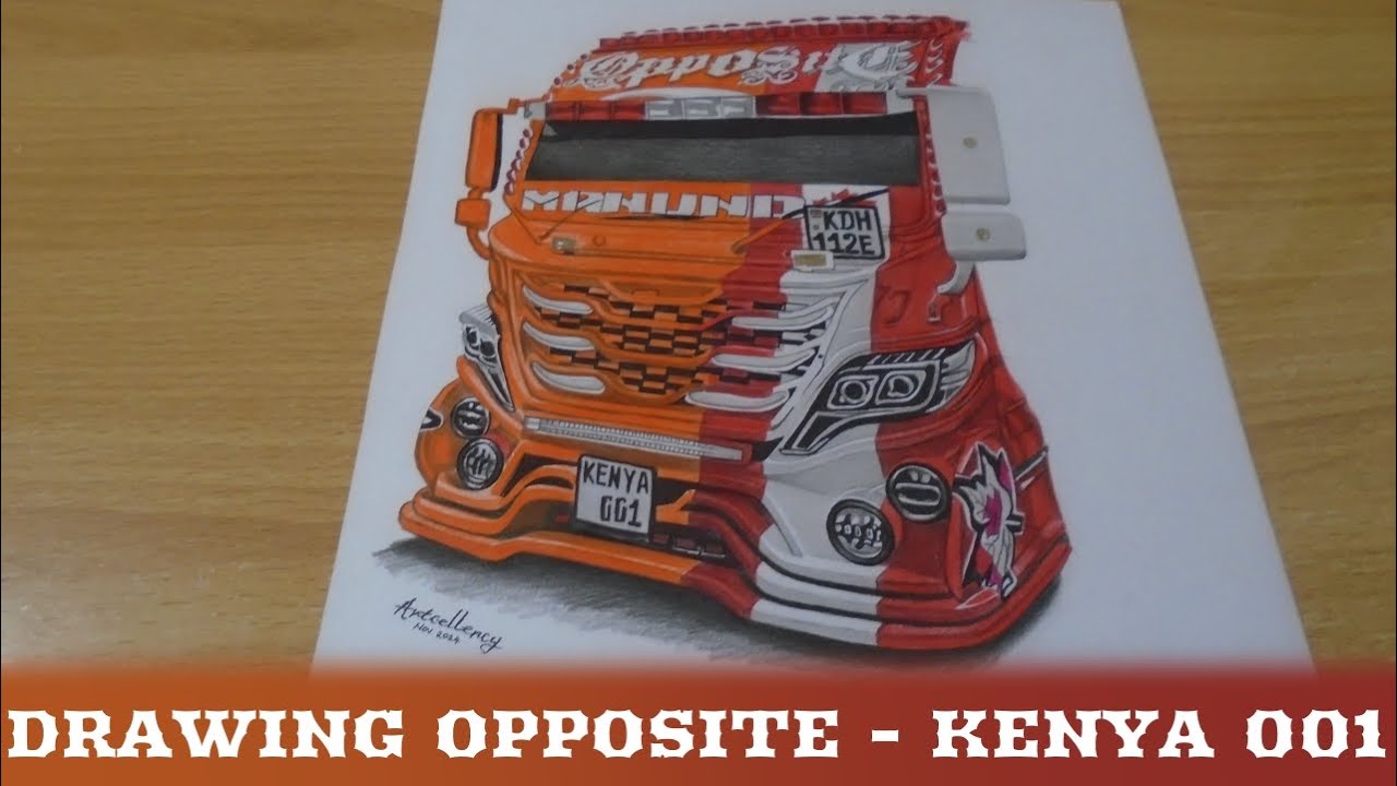 DRAWING OPPOSITE MATATU - KENYA 001 - YouTube