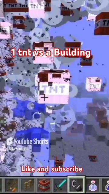 1 TNT vs a building of TNT #minecraft #explosion - YouTube