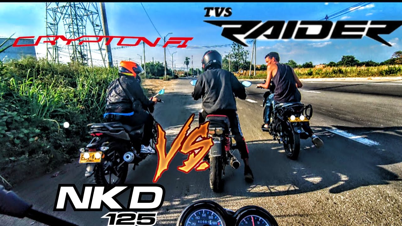 Yamaha crypton fi con full system 🆚 Tvs Raider 125 🆚 AKT NKD 125 😭😥💥 ...