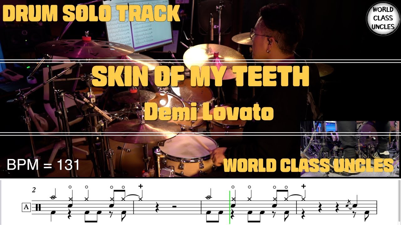 [DRUM SOLO TRACK] Demi Lovato - SKIN OF MY TEETH (drum cover) [악보,연주,드럼 ...