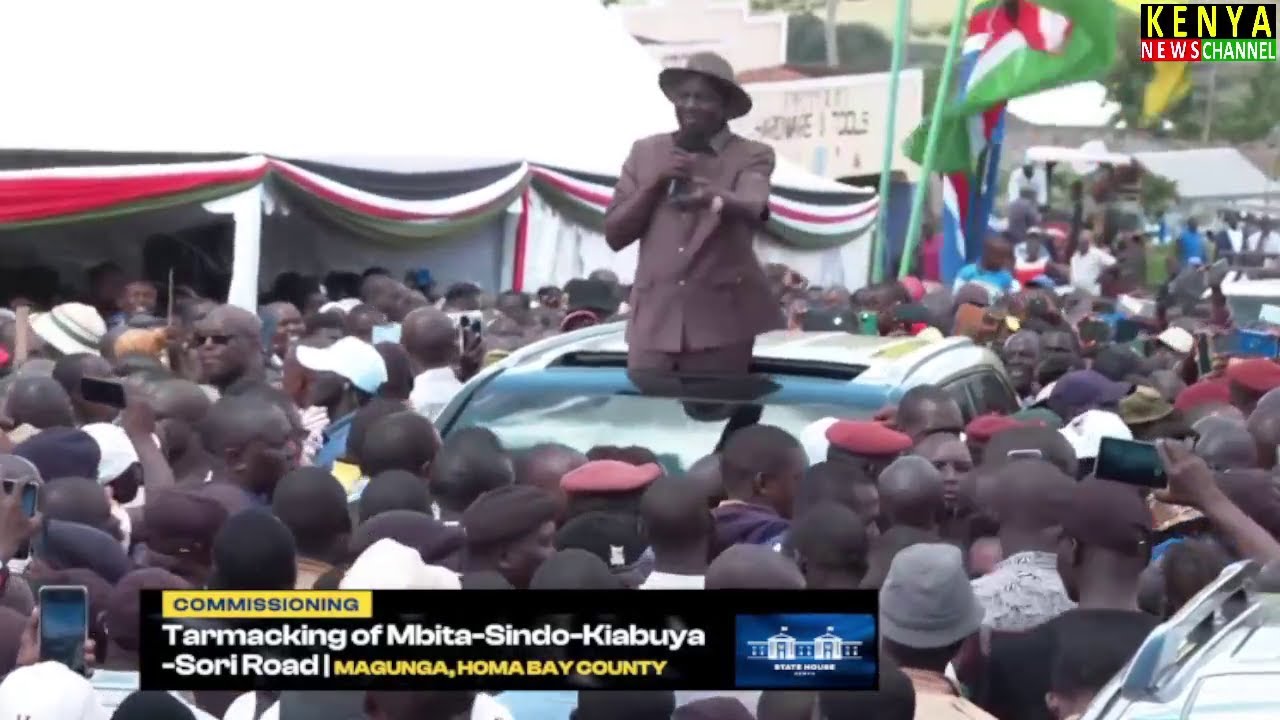 RUTO BLOCKED BY CROWD IN HOMA BAY - LISTEN WHAT HE TOLD RAILA TODAY ...