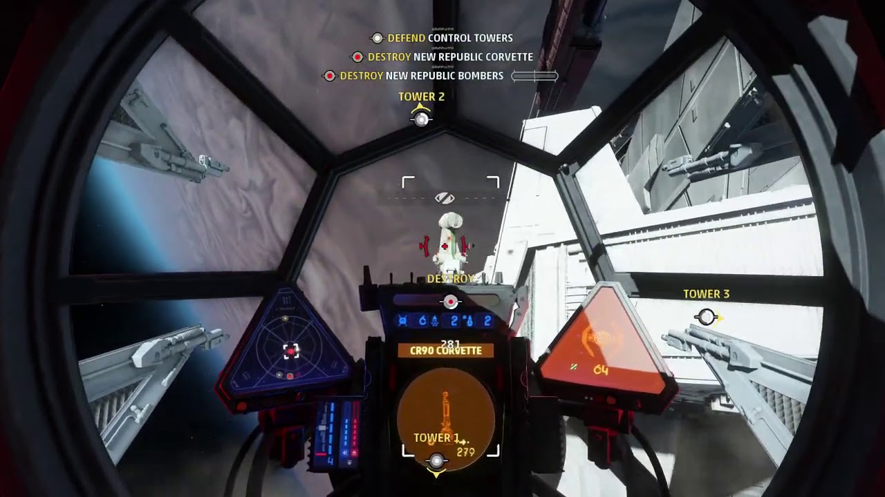 Star Wars Squadrons Destroy New Republic Corvette Defend Control Towers ...