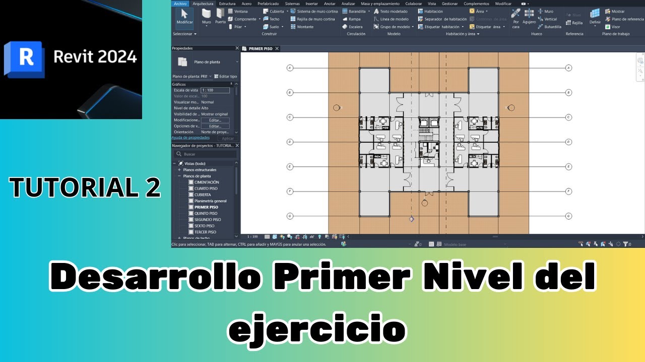 REVIT - Ejercicio del Primer Nivel - Tutorial 2 - YouTube
